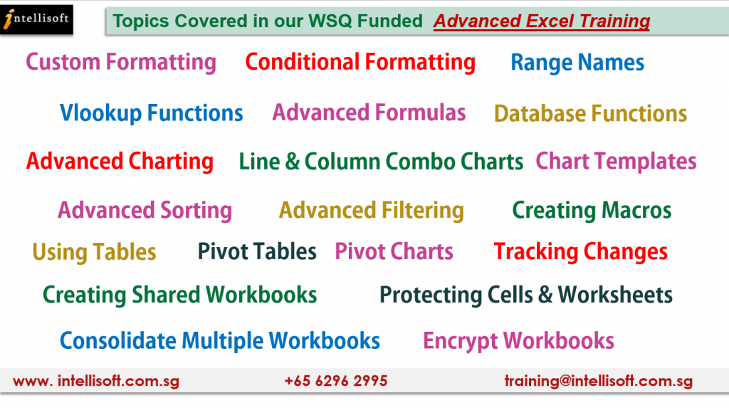 WSQ Advanced Excel Training in Singapore with SkillsFuture
